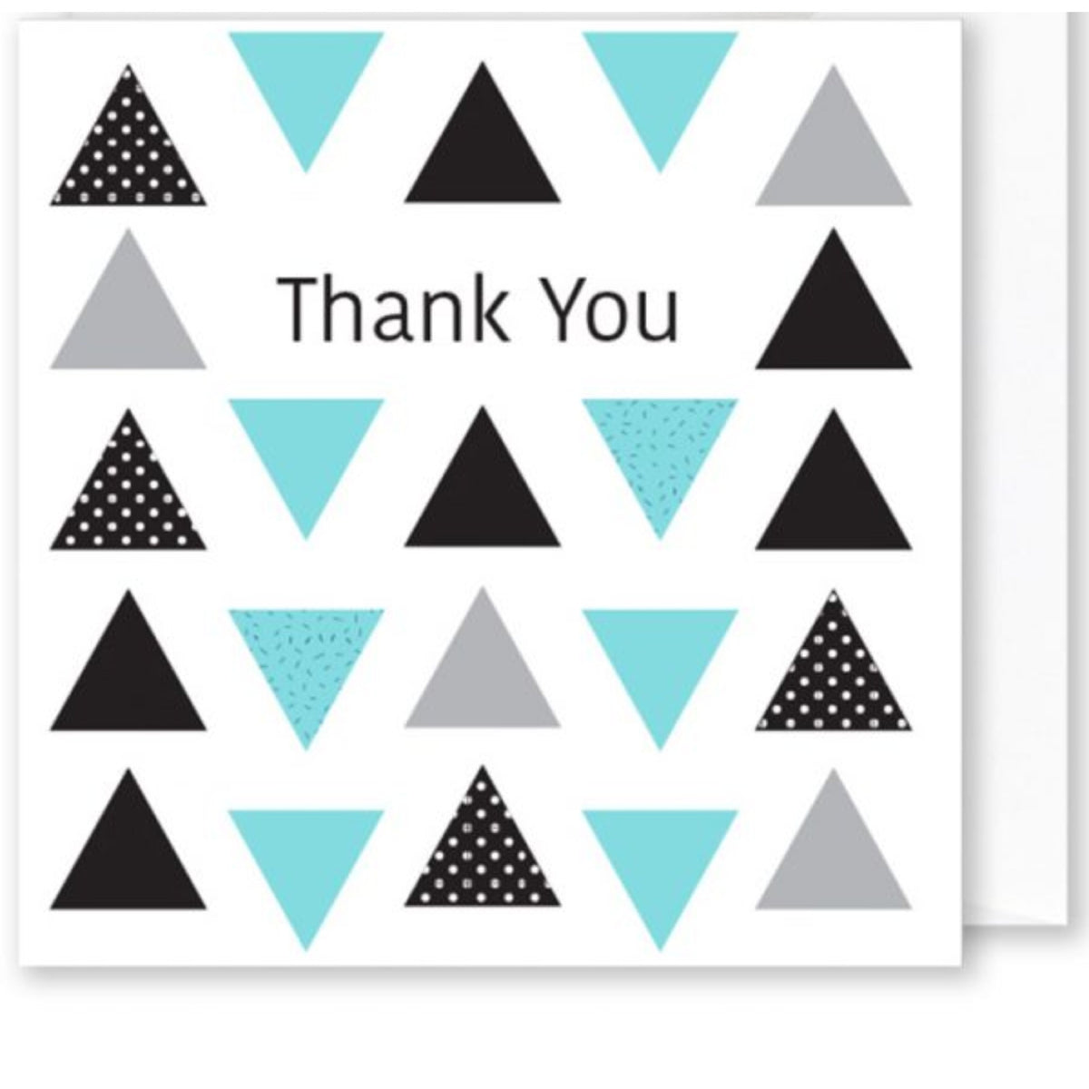 Card Thank You Aqua & Black Triangles – Lumpys Nursery & Landscape Yard