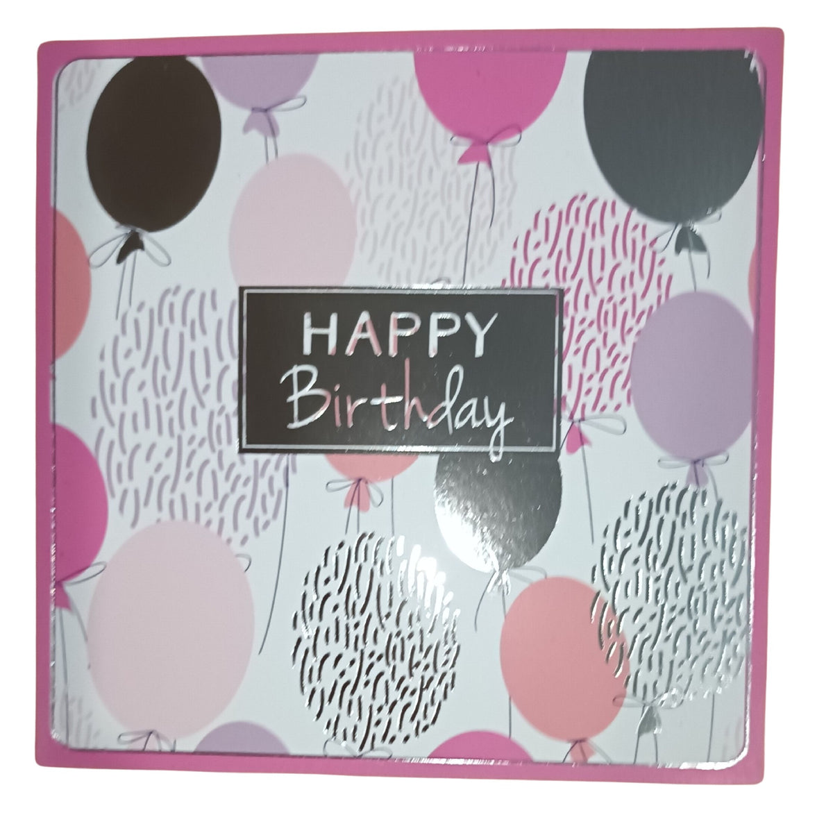 Card Happy Birthday Balloons Pink & Silver – Lumpys Nursery & Landscape ...