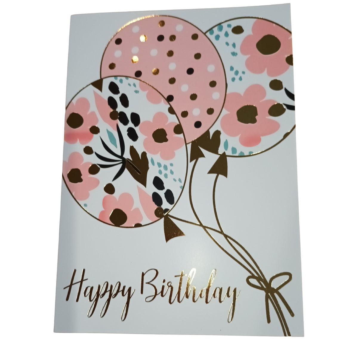 Card Happy Birthday Balloons Pink & Gold – Lumpys Nursery & Landscape Yard