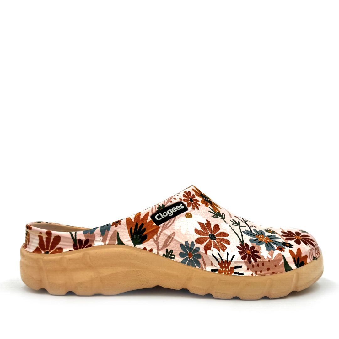 Clogees Womens Garden Clog Pink Flowers – Lumpys Nursery & Landscape Yard